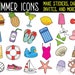 MEGA Bundle Summer Clipart, Summer Clip Art, Printable Planner Stickers ...