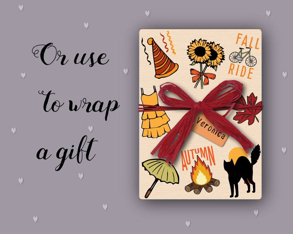 Autumn Clipart, Fall Sticker Clipart, Fall Planner Stickers, Autumn ...