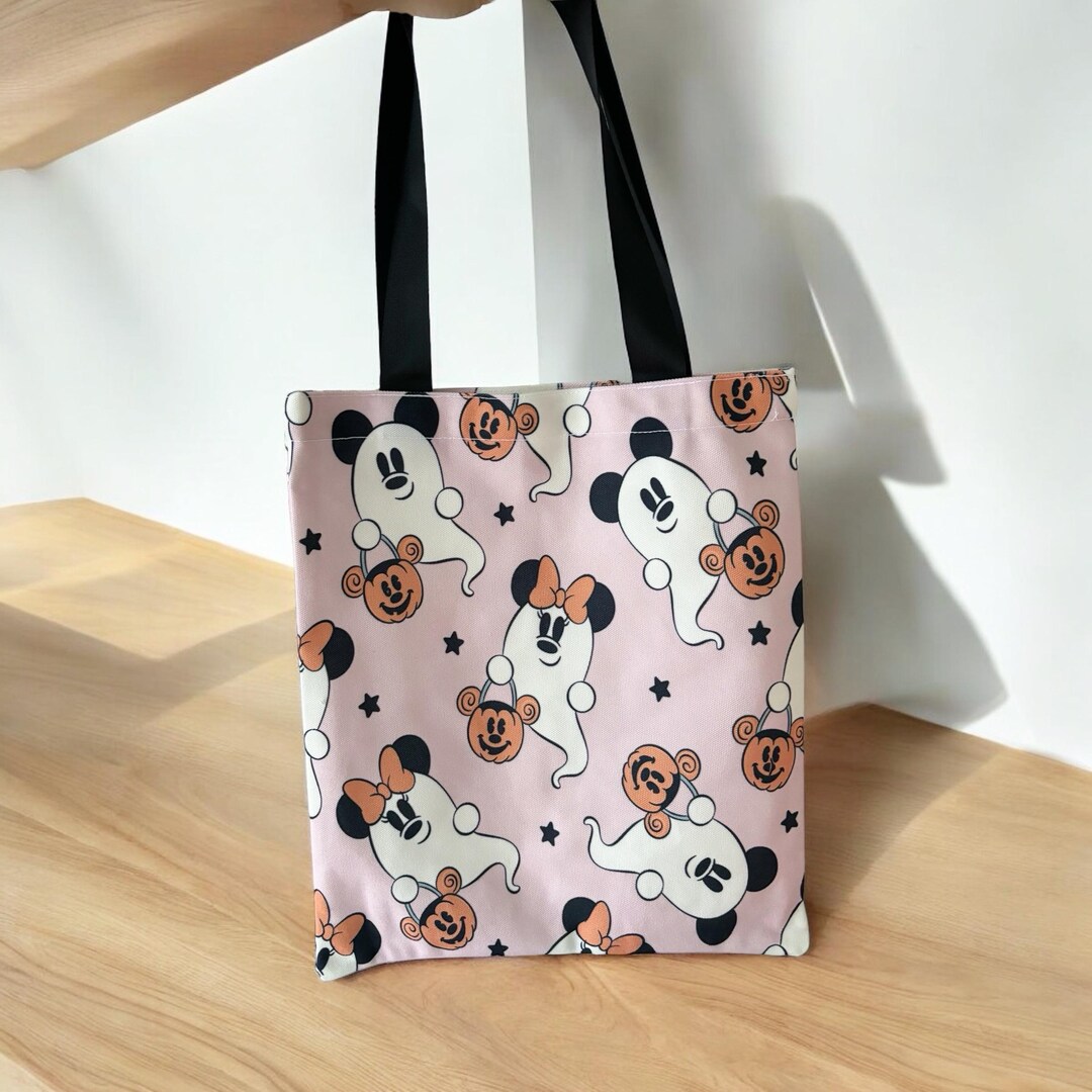 Halloween Ghost Mouse Tote Bag | Halloween Canvas Tote | MNSSHP Bag ...