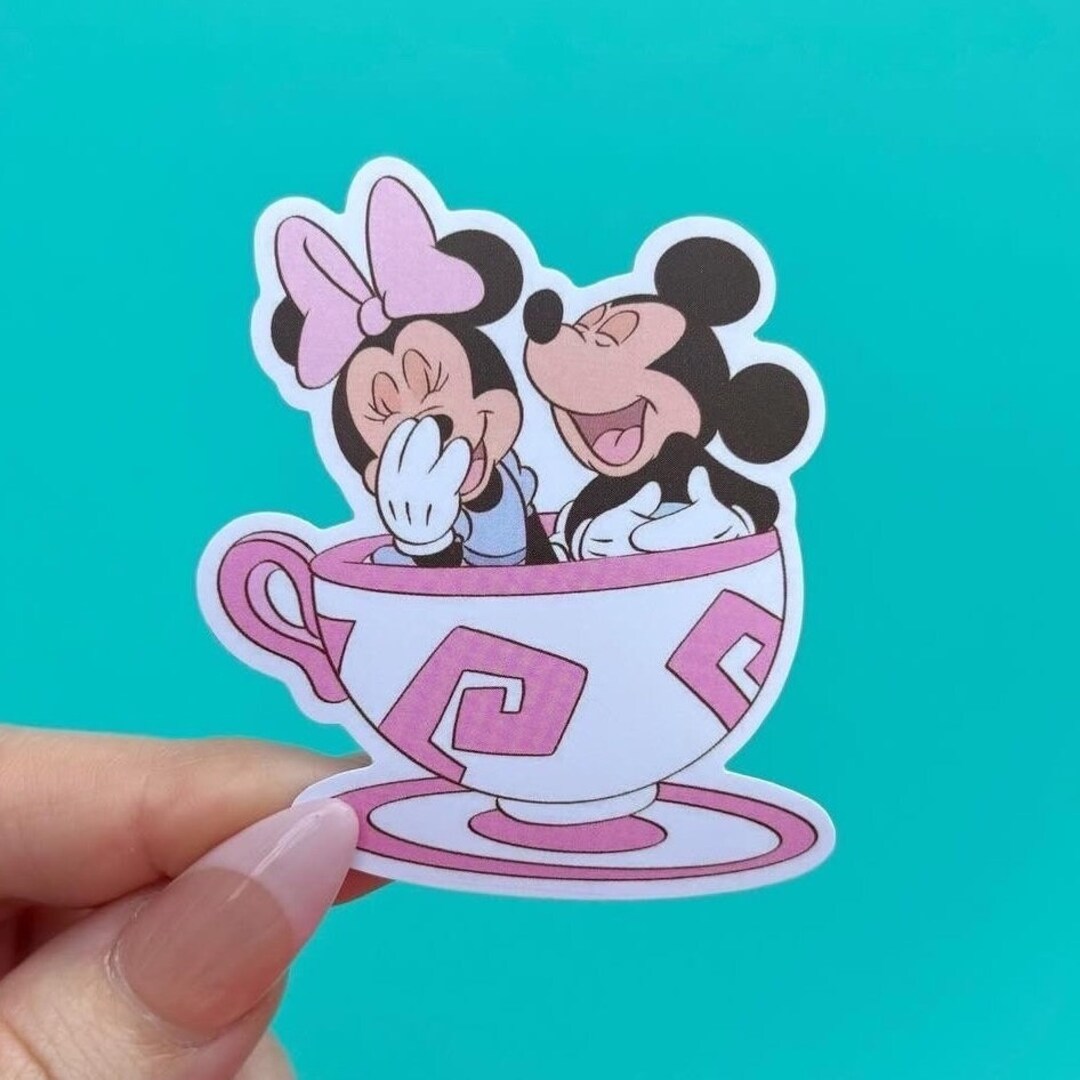 Custom Park Mouse Tea Cups | Waterproof Sticker - Etsy