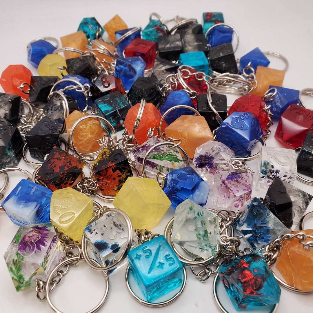 Dice Keychains (set of 3) - Etsy