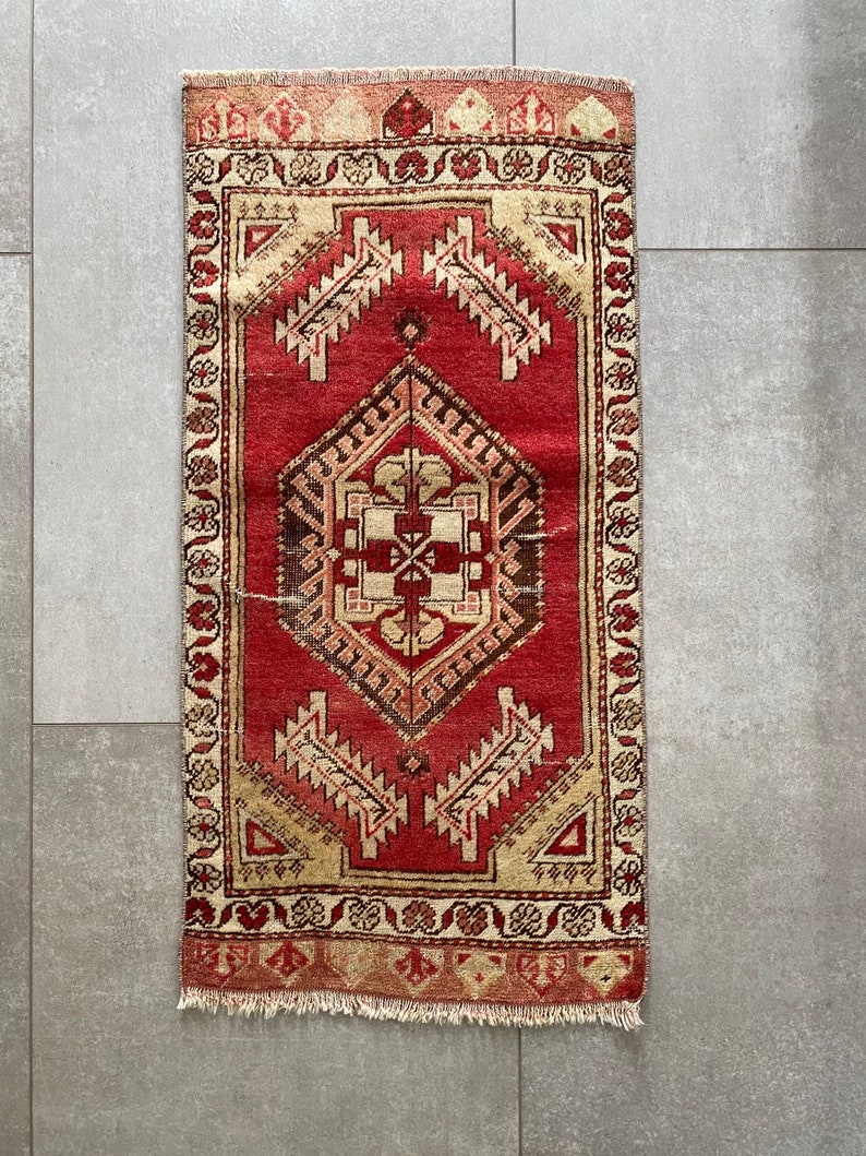 Vintage Mini Turkish Rug Small Turkish Rug Vintage Bathmat - Etsy
