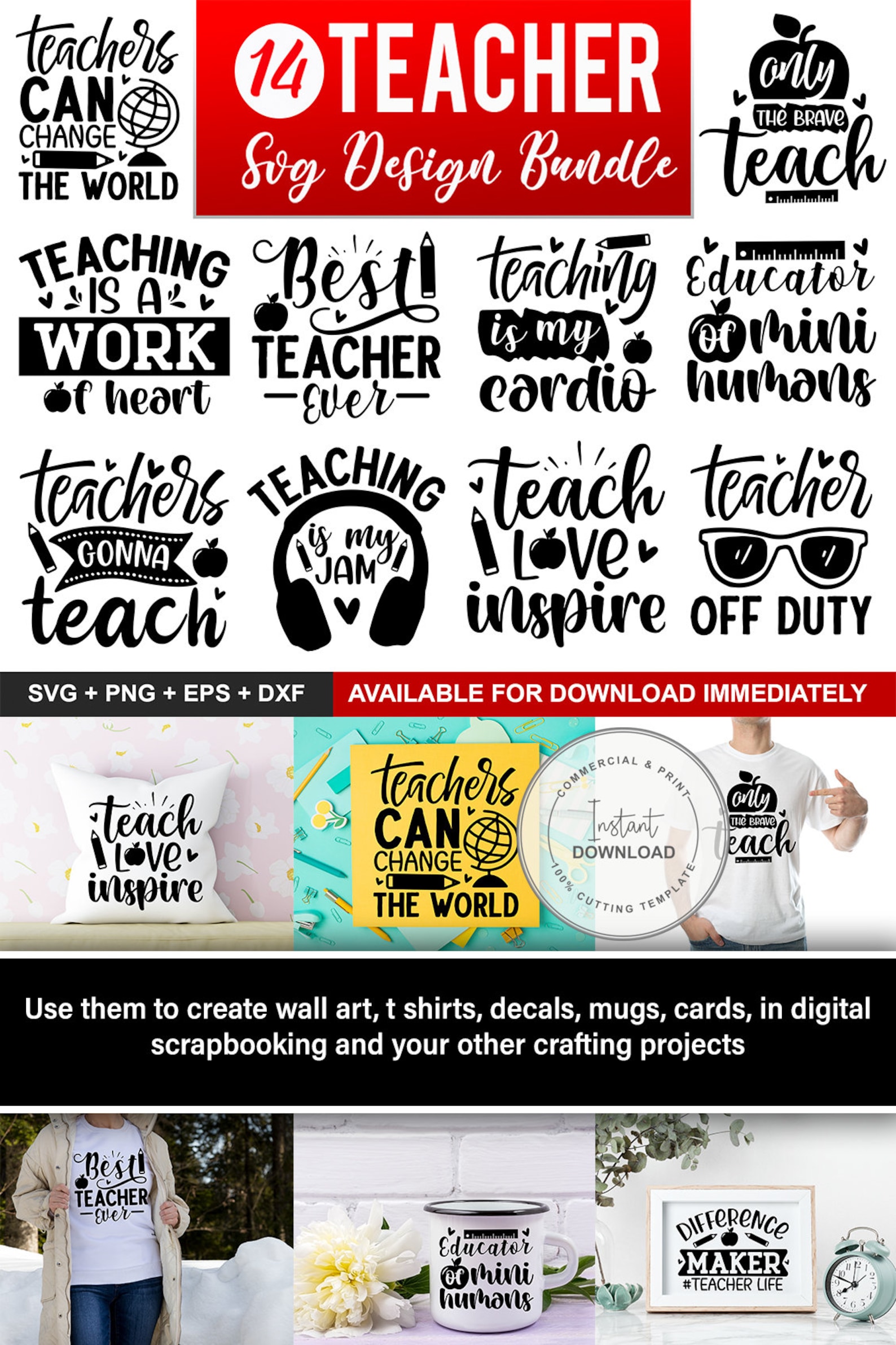 Teacher Svg Bundle Teacher Cut Files Teacher Life SVG - Etsy
