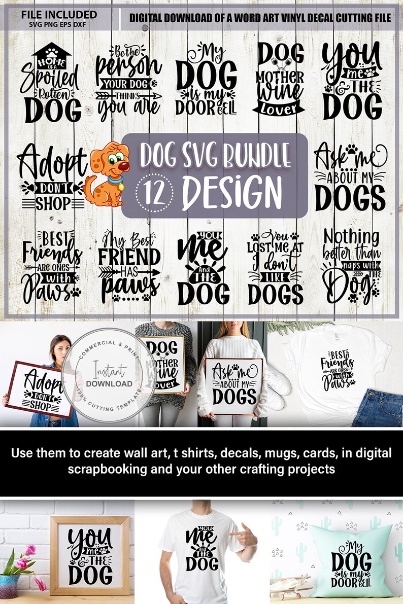 Dog SVG Bundle Dogs SVG Dog Bandana Designs Dog Life Svg | Etsy