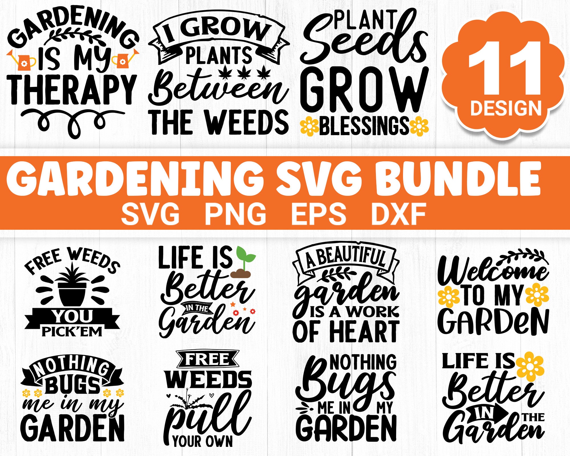 Gardening SVG Bundle Gardening Cut Files Plant Lovers - Etsy