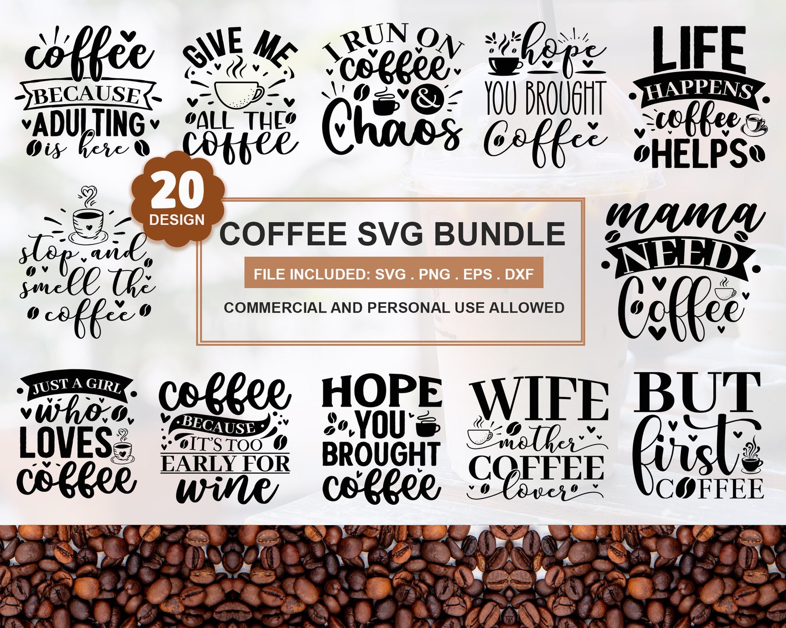 Coffee Svg Bundle Coffee Svg coffee lover svg Mug Sayings | Etsy