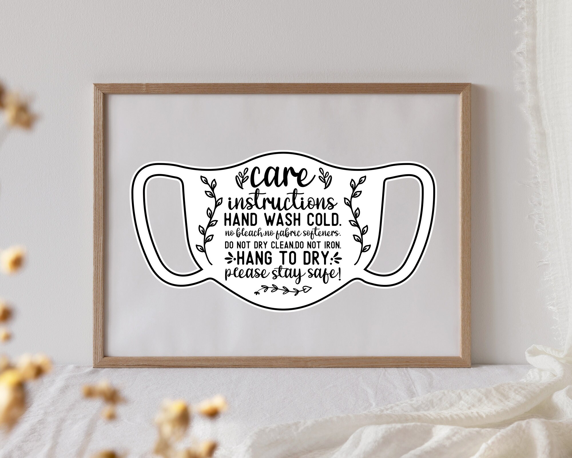 Care Card svg Bundle Washing Instructions Mug care card | Etsy
