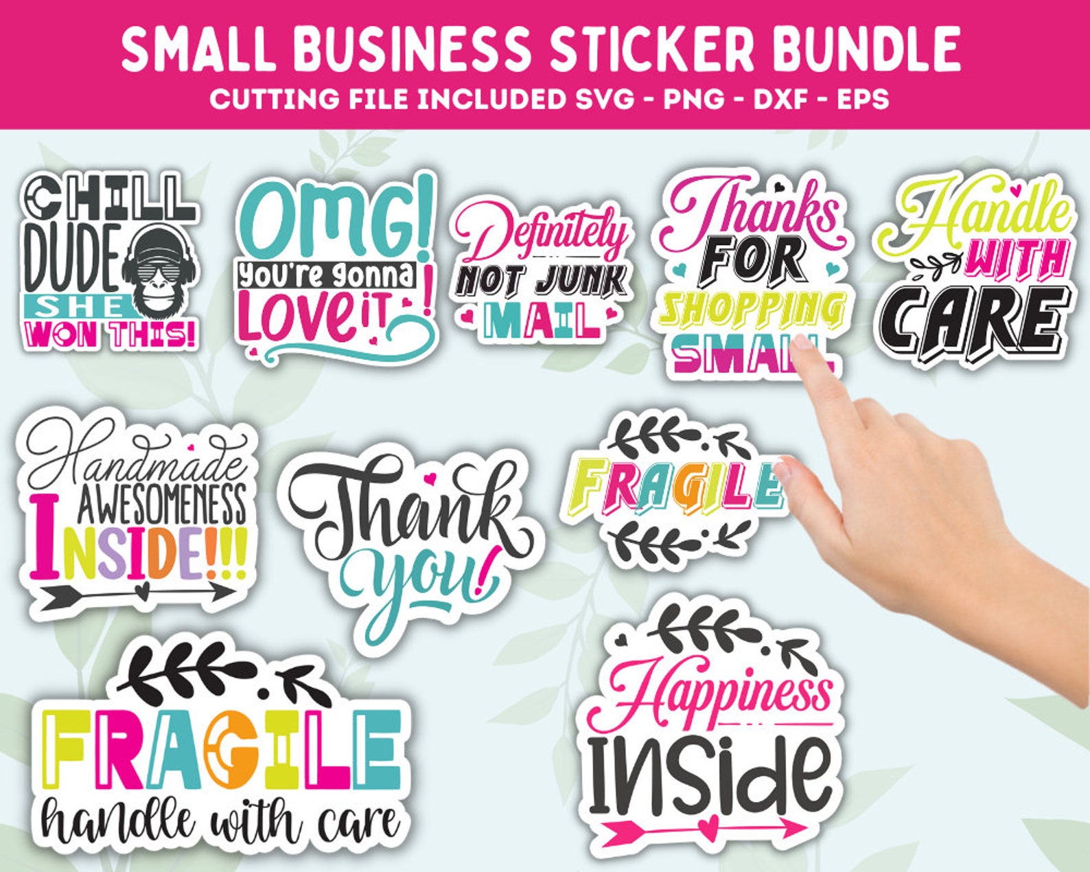 Small Business Stickers SVG Bundle Printable Stickers Made | Etsy