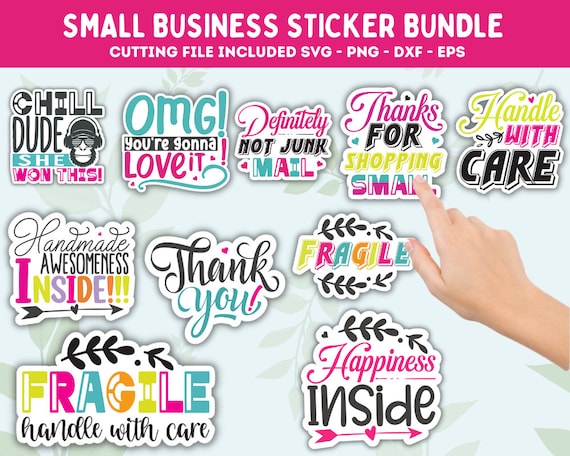 Small Business Stickers SVG Bundle Printable Stickers Made | Etsy