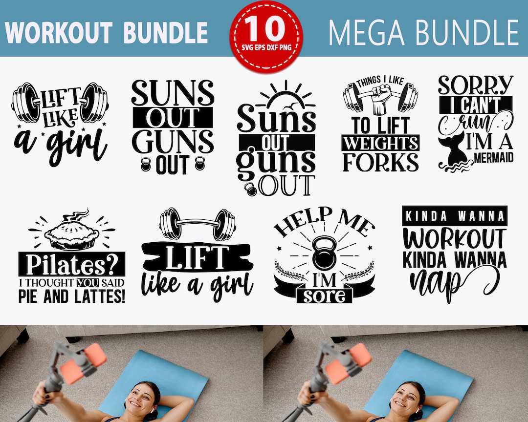 Workout Svg Bundle Fitness Svg Gym Svg Workout Motivation - Etsy
