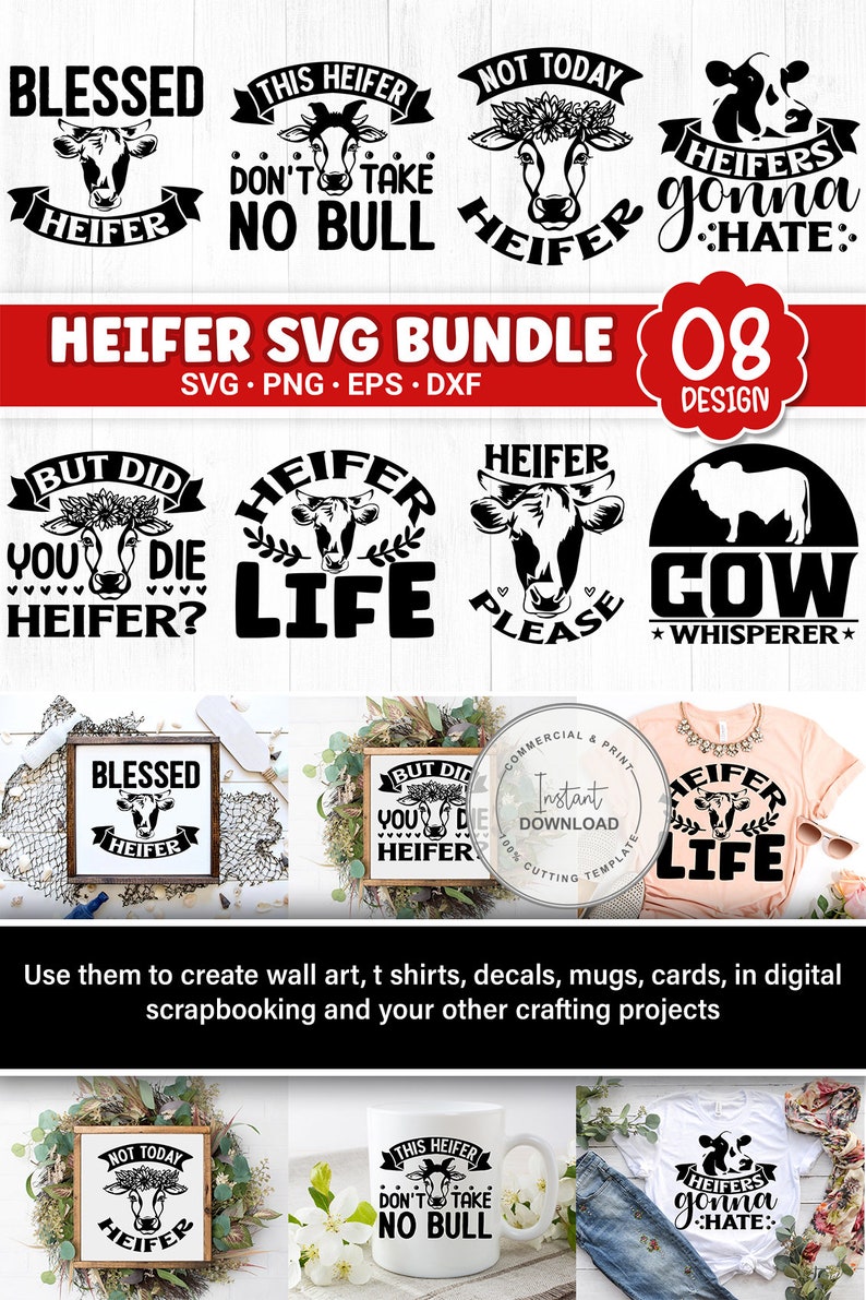 Heifer SVG Bundle Heifer Svg Not Today Svg Heifer Png | Etsy