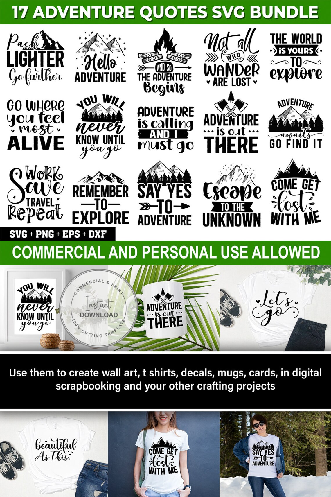 Adventure Quotes Svg Bundle Adventure Quote Svg Camper | Etsy
