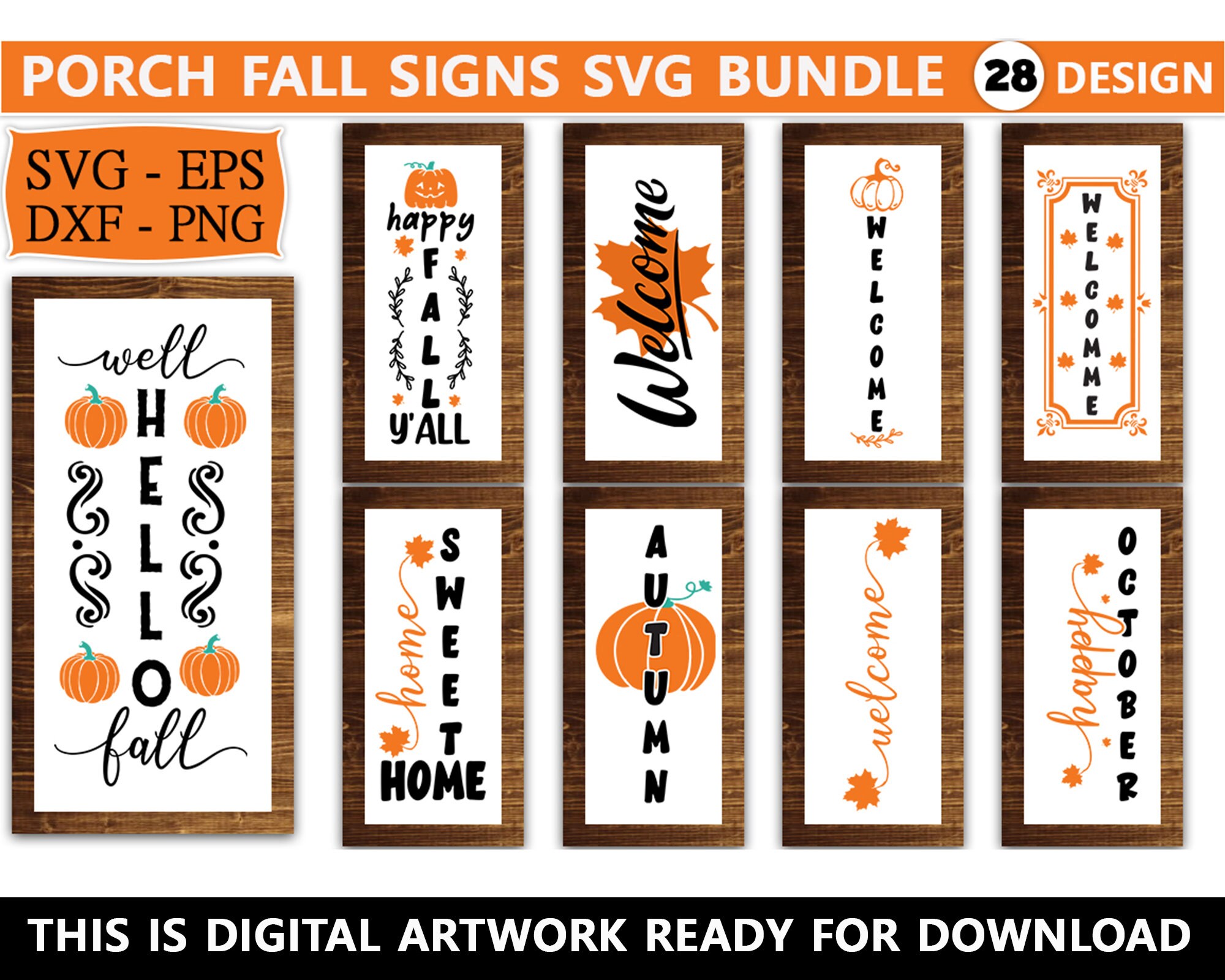 Porch Fall Signs Svg Bundle Autumn Svg Bundle Fall Shirts - Etsy