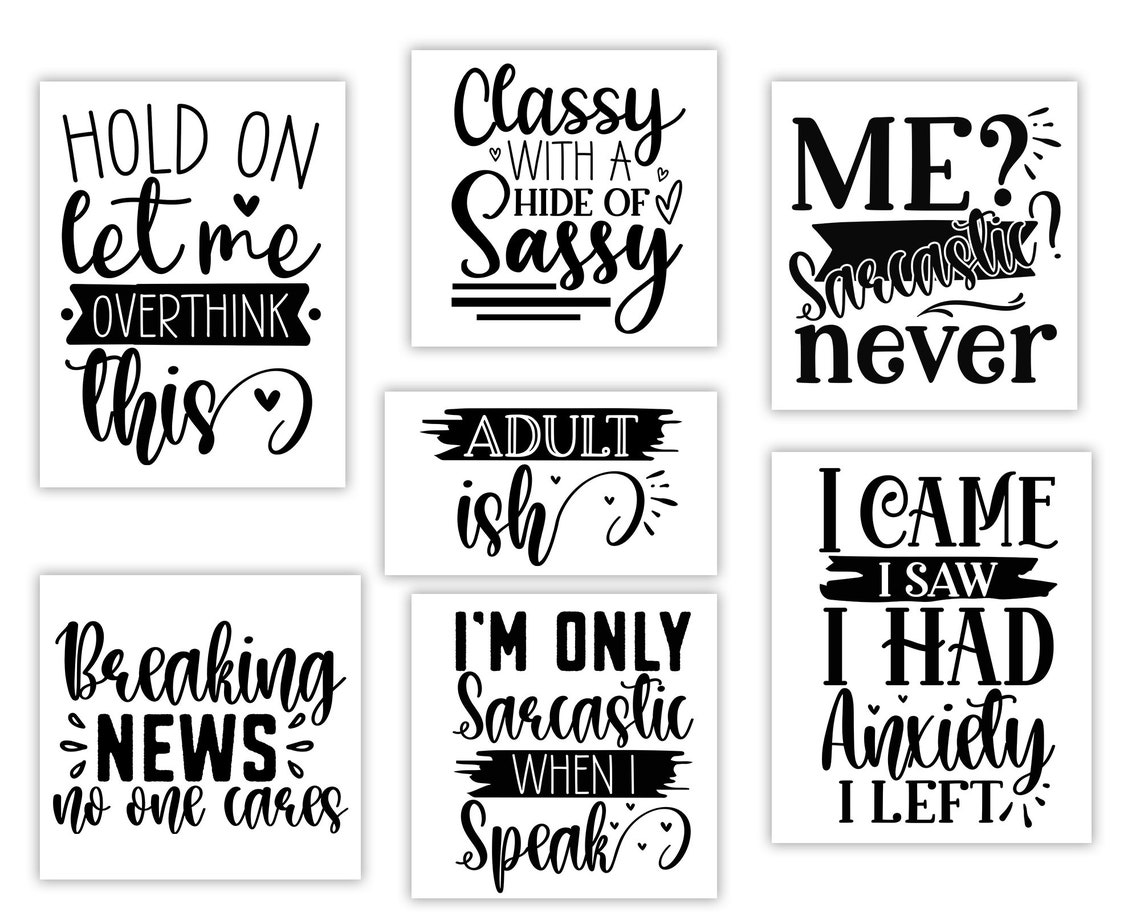 Hand Lettered Sarcastic SVG Bundle Sarcastic Svg Bundle - Etsy