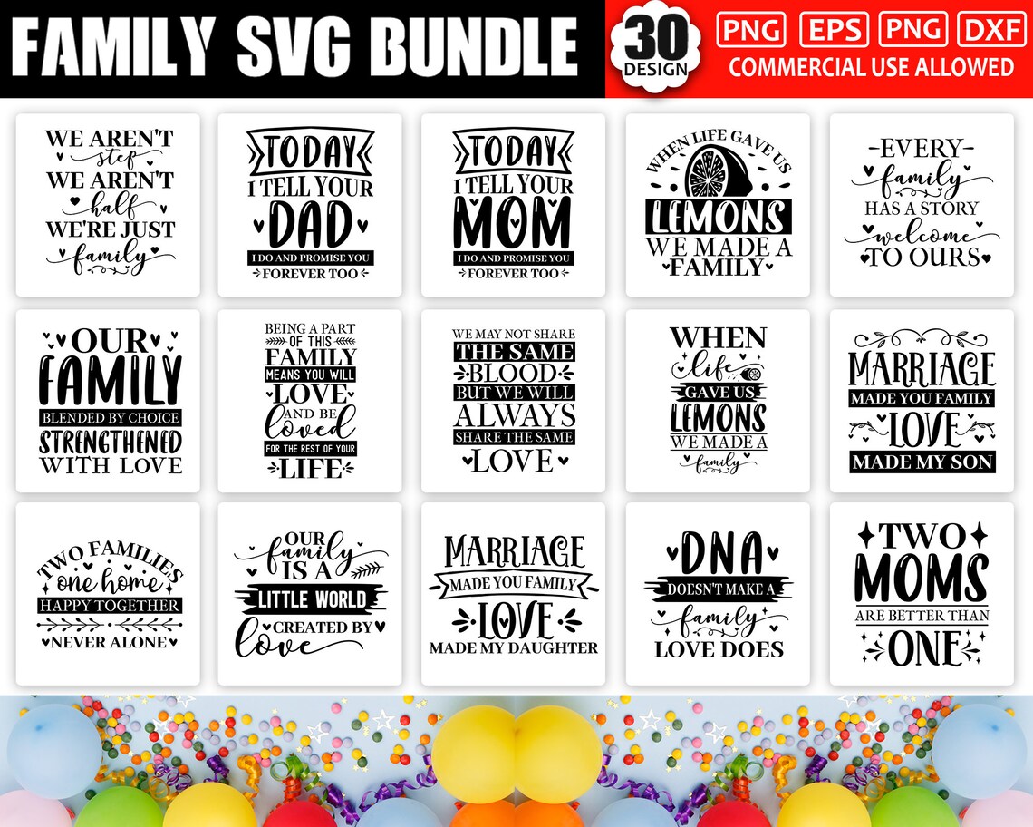 Family SVG Bundle Farmhouse svg Family svg Kitchen svg | Etsy