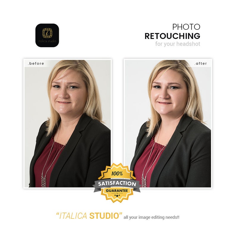 Headshot Retouching Photo Editing Photoshop Photo | Etsy