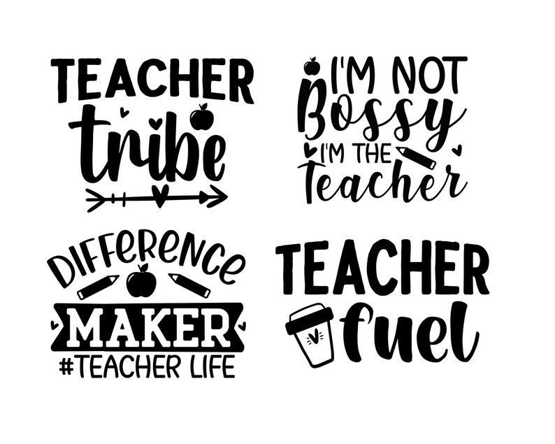 Teacher Svg Bundle Teacher Cut Files Teacher Life SVG - Etsy