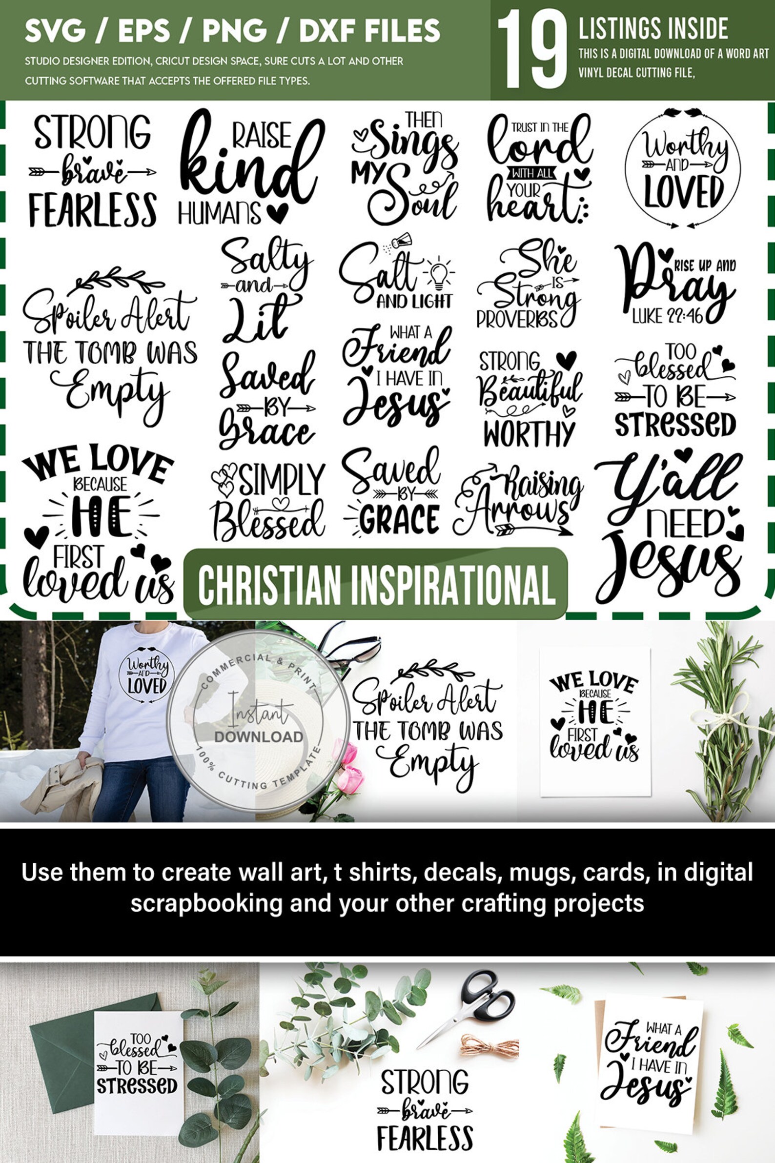 Christian SVG Bundle Scripture Bundle Bible Verse Bundle | Etsy