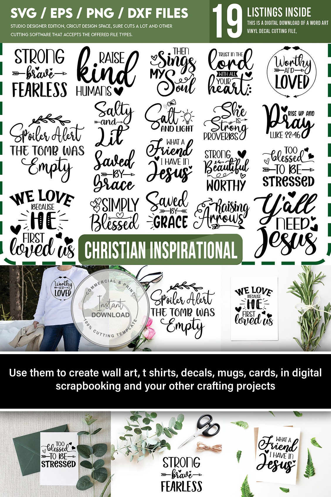 Christian SVG Bundle Scripture Bundle Bible Verse Bundle | Etsy