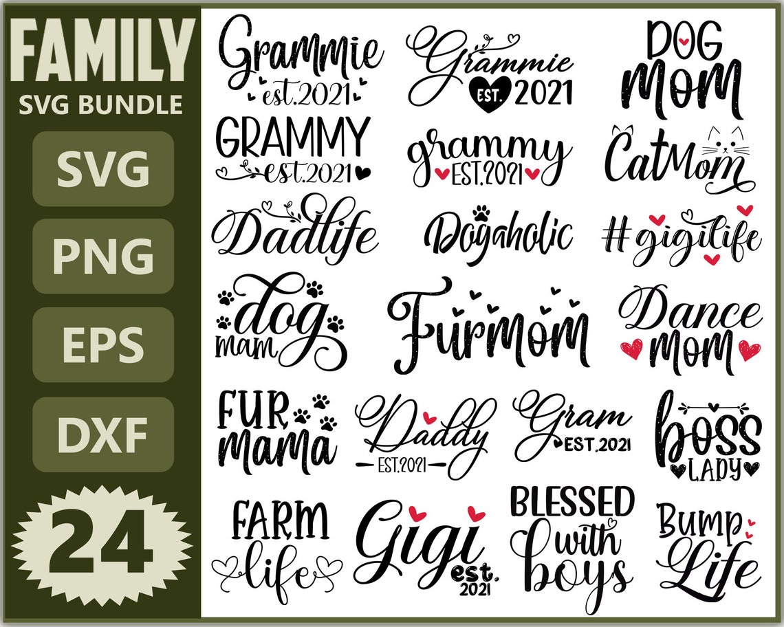 Family SVG Bundle Family PNG Cricut Files Family Svg - Etsy