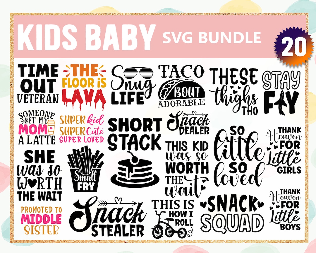 Kids SVG Bundle, Cute Kids Svg, Kids SVG Desgin, Kids Tshirt Svg, Kids ...