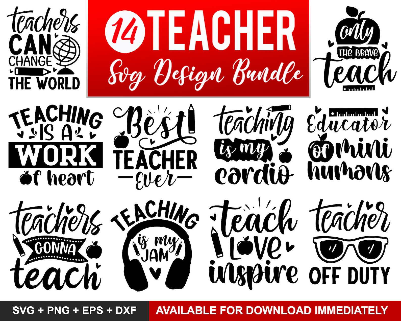 Teacher Svg Bundle Teacher Cut Files Teacher Life SVG - Etsy