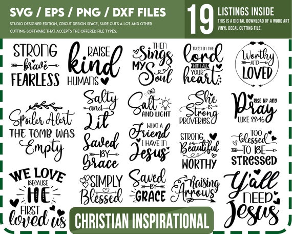 Christian SVG Bundle Scripture Bundle Bible Verse Bundle | Etsy