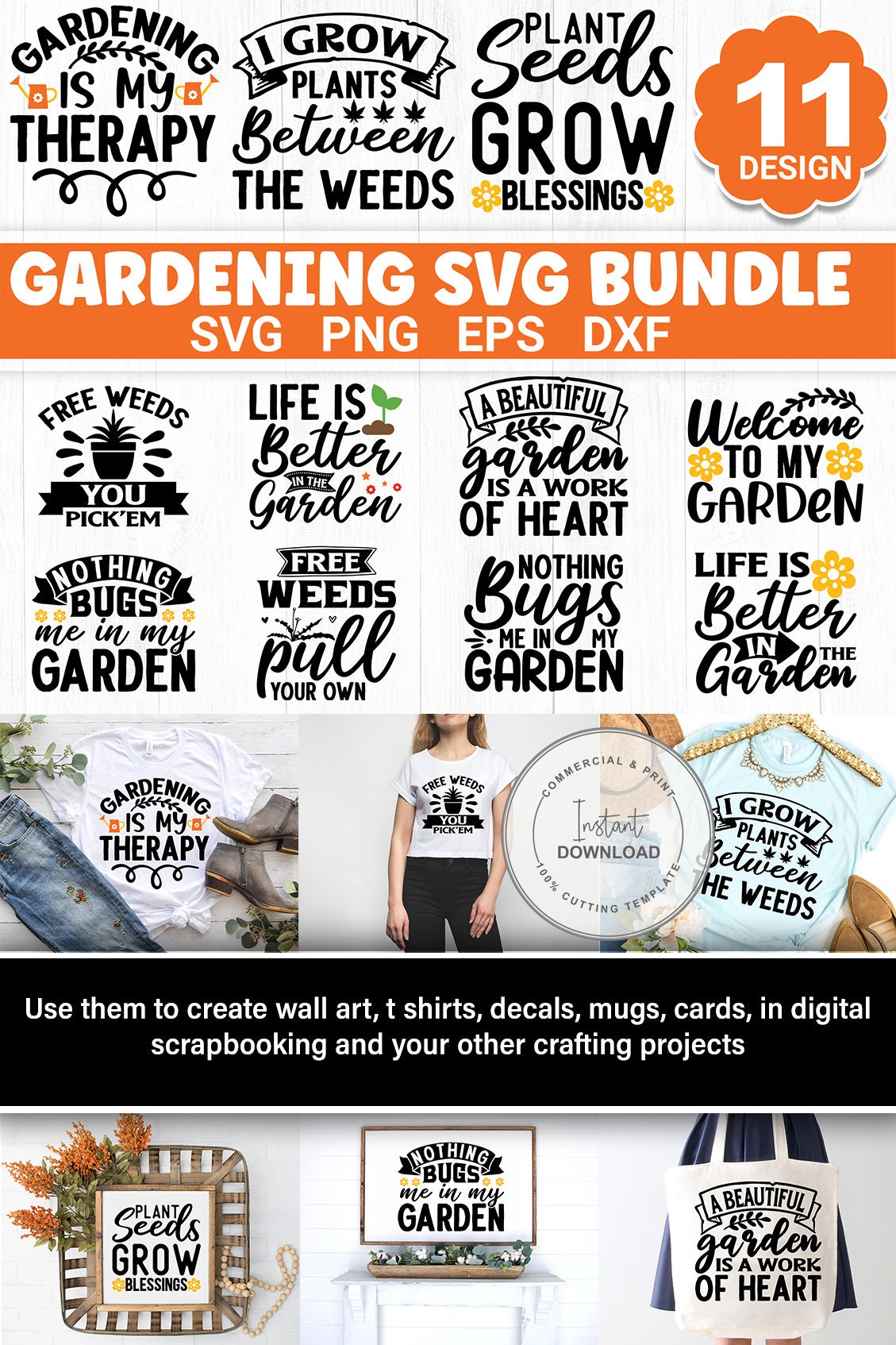 Gardening SVG Bundle Gardening Cut Files Plant Lovers - Etsy