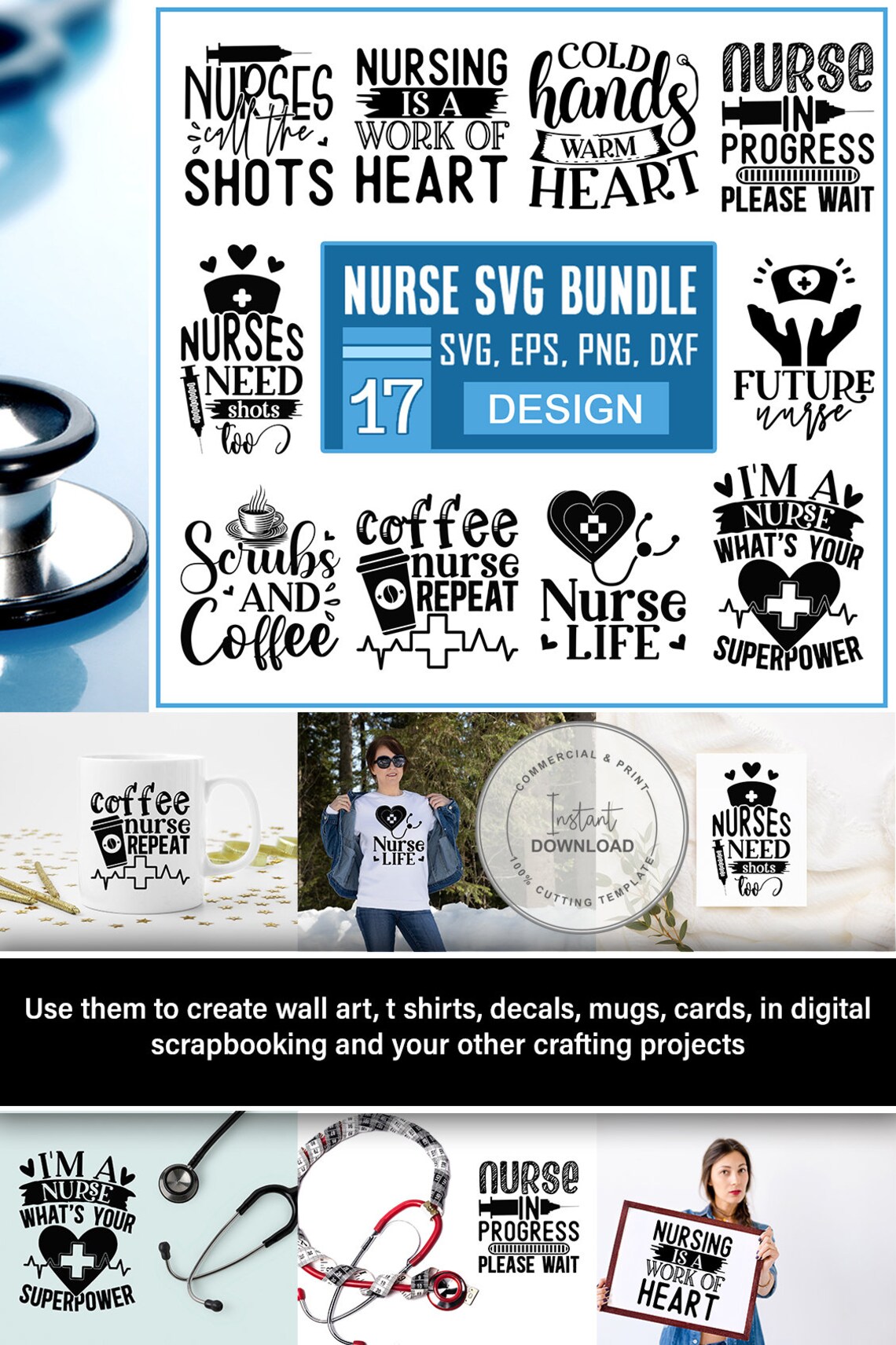 Nurse SVG Bundle Nurse Shirt Svg Nurse Life Svg Nurse - Etsy