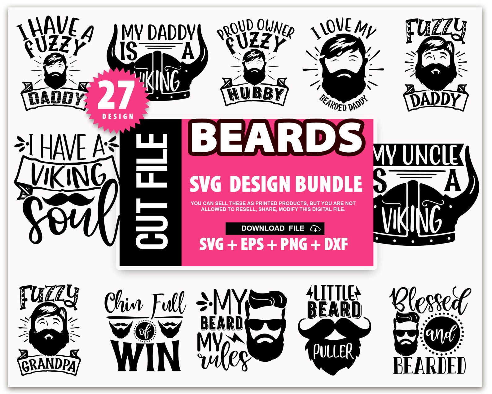 Beards SVG Bundle Beard SVG Bundle Beared Svg Beared and - Etsy
