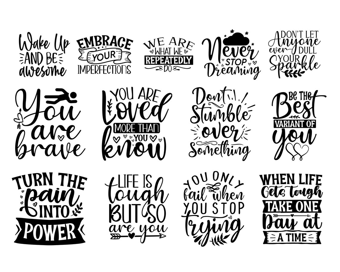 Inspirational SVG Bundle Motivational Svg Inspirational Svg - Etsy