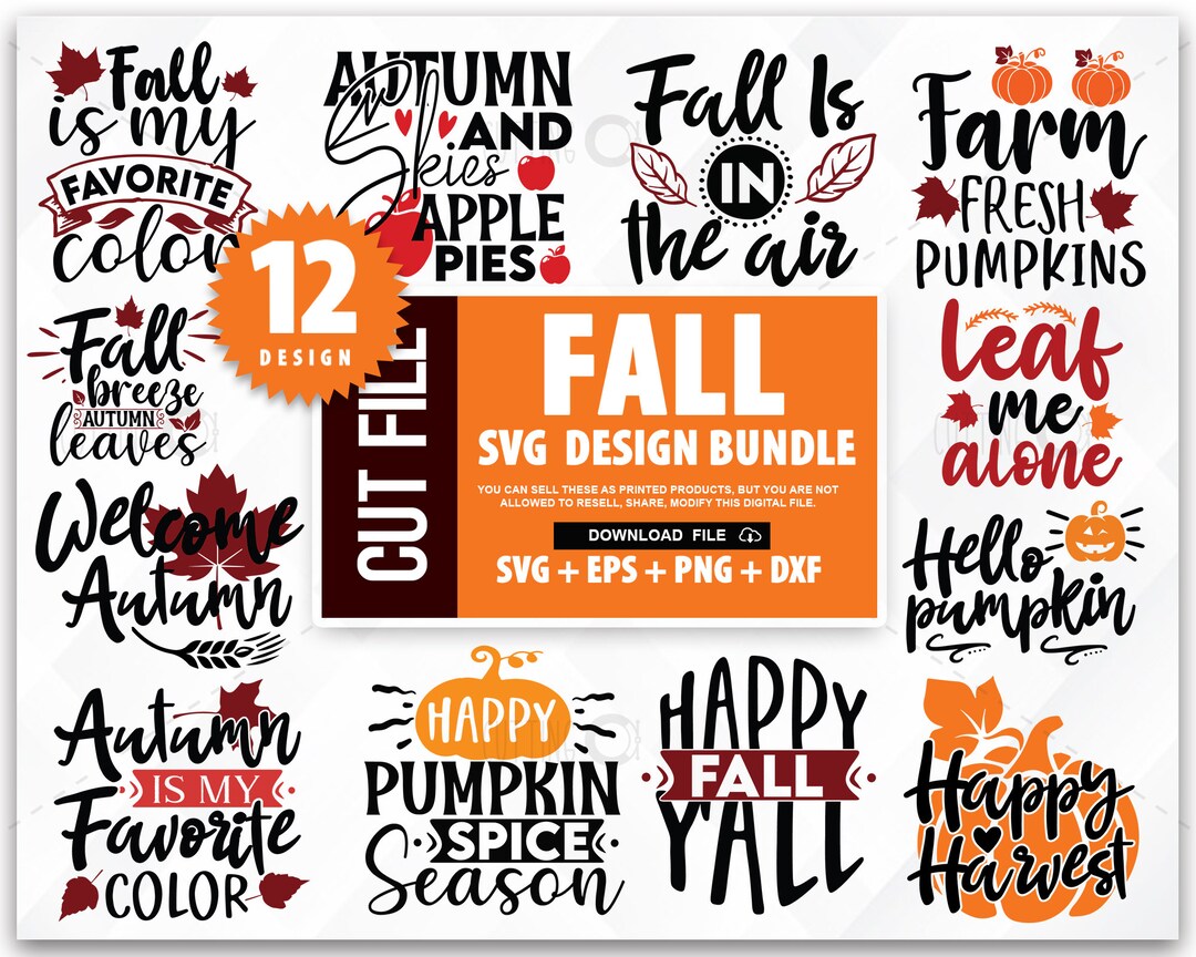 Fall SVG Bundle Fall Svg Autumn Svg Bundle Fall Shirts Svg - Etsy