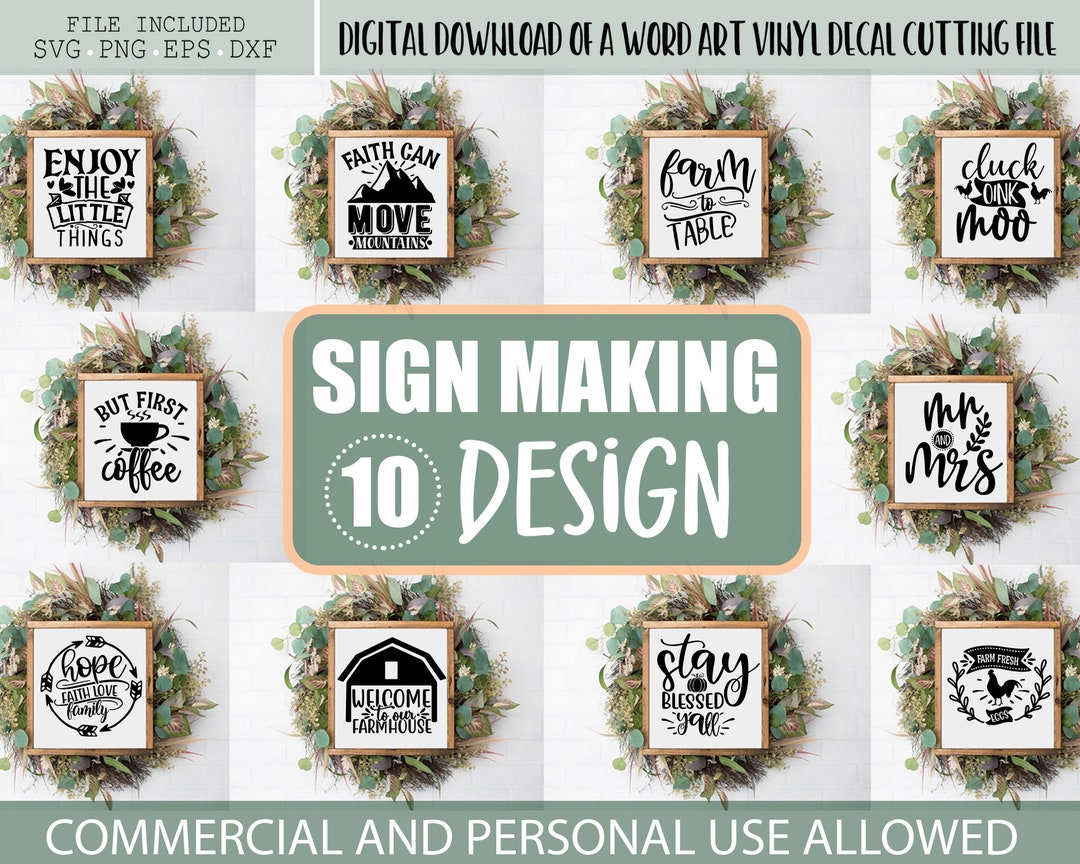 Sign Making SVG Bundle Sign SVG Bundle Farmhouse Bundle - Etsy