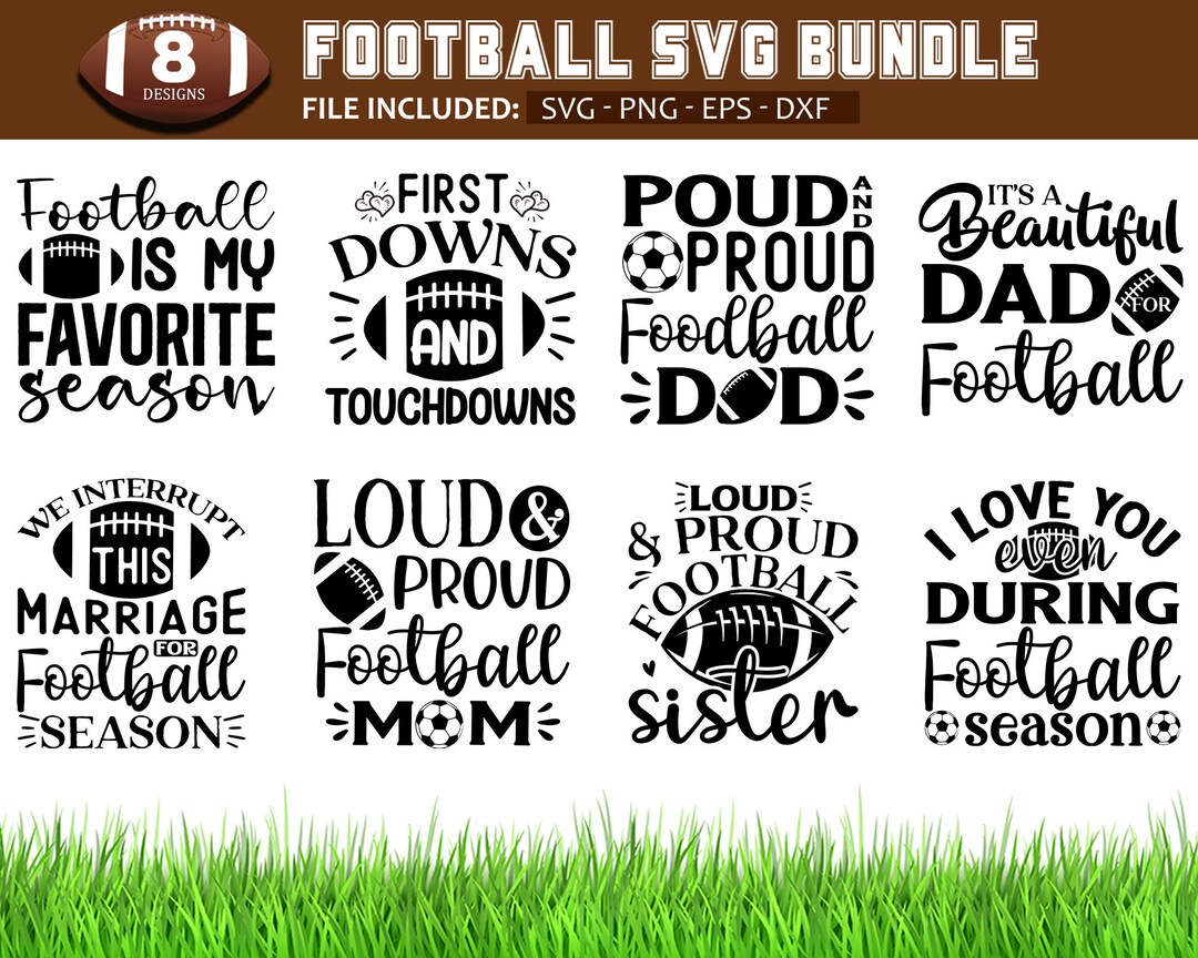 Football SVG Bundle, Football Bundle, Football Mom, Love Football SVG ...