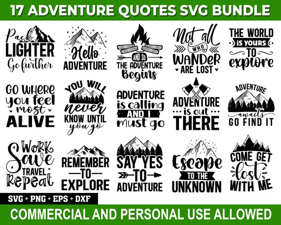 Adventure Quotes Svg Bundle Adventure Quote Svg Camper | Etsy