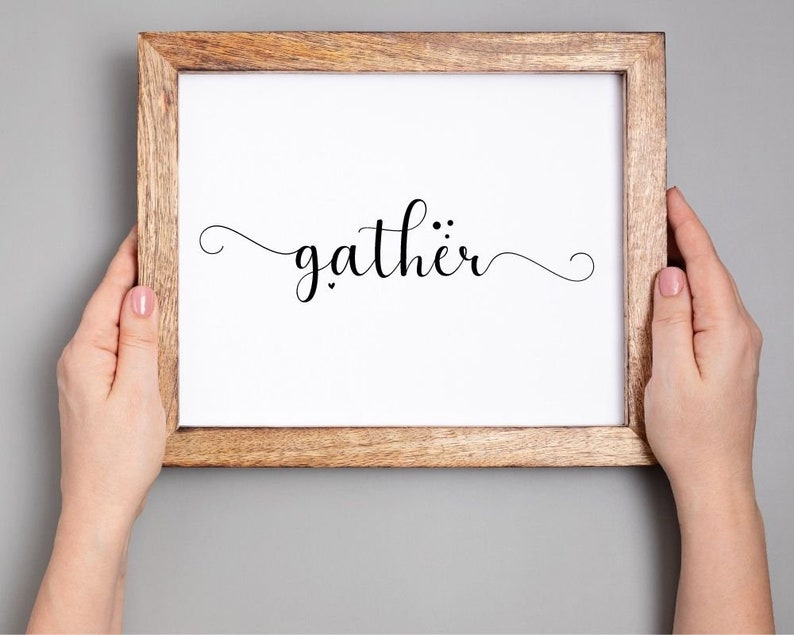 Gather Word Svg Farmhouse Svg Family Svg Home Svg Family - Etsy