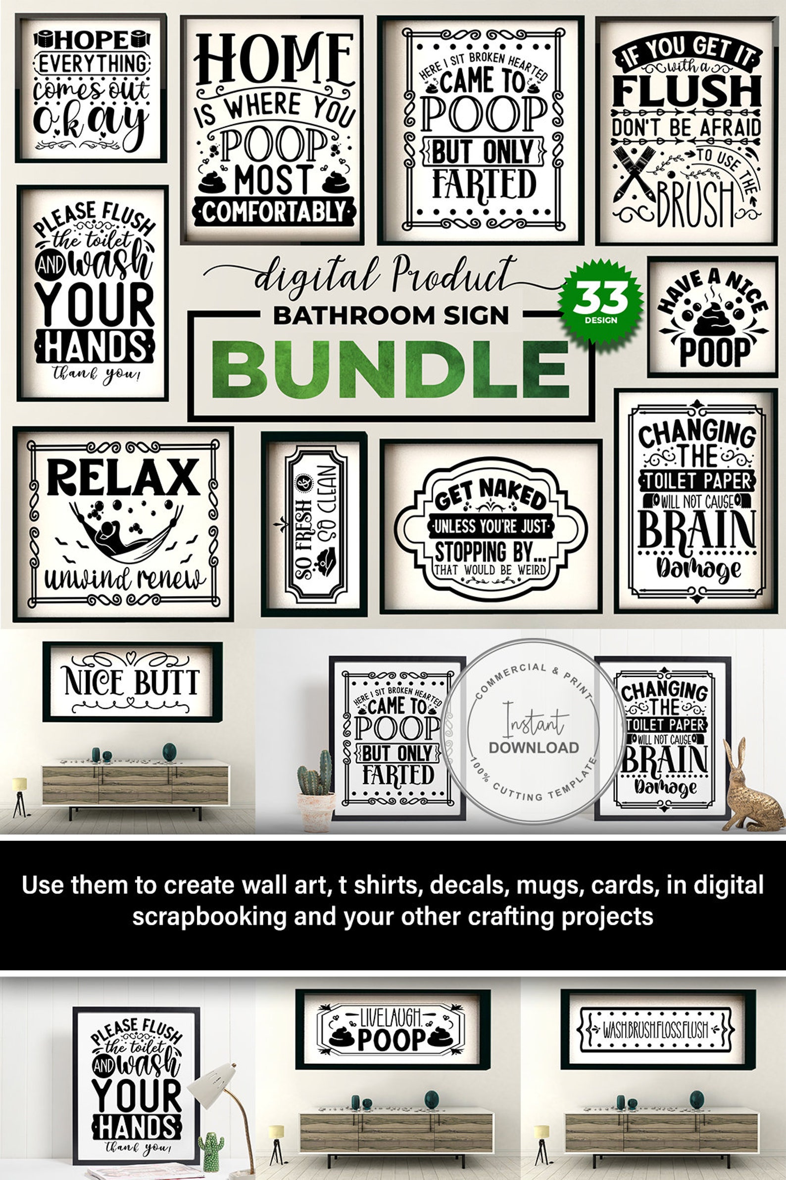 Bathroom Sign SVG Bundle Bathroom Sign Svg Bathroom Towel - Etsy