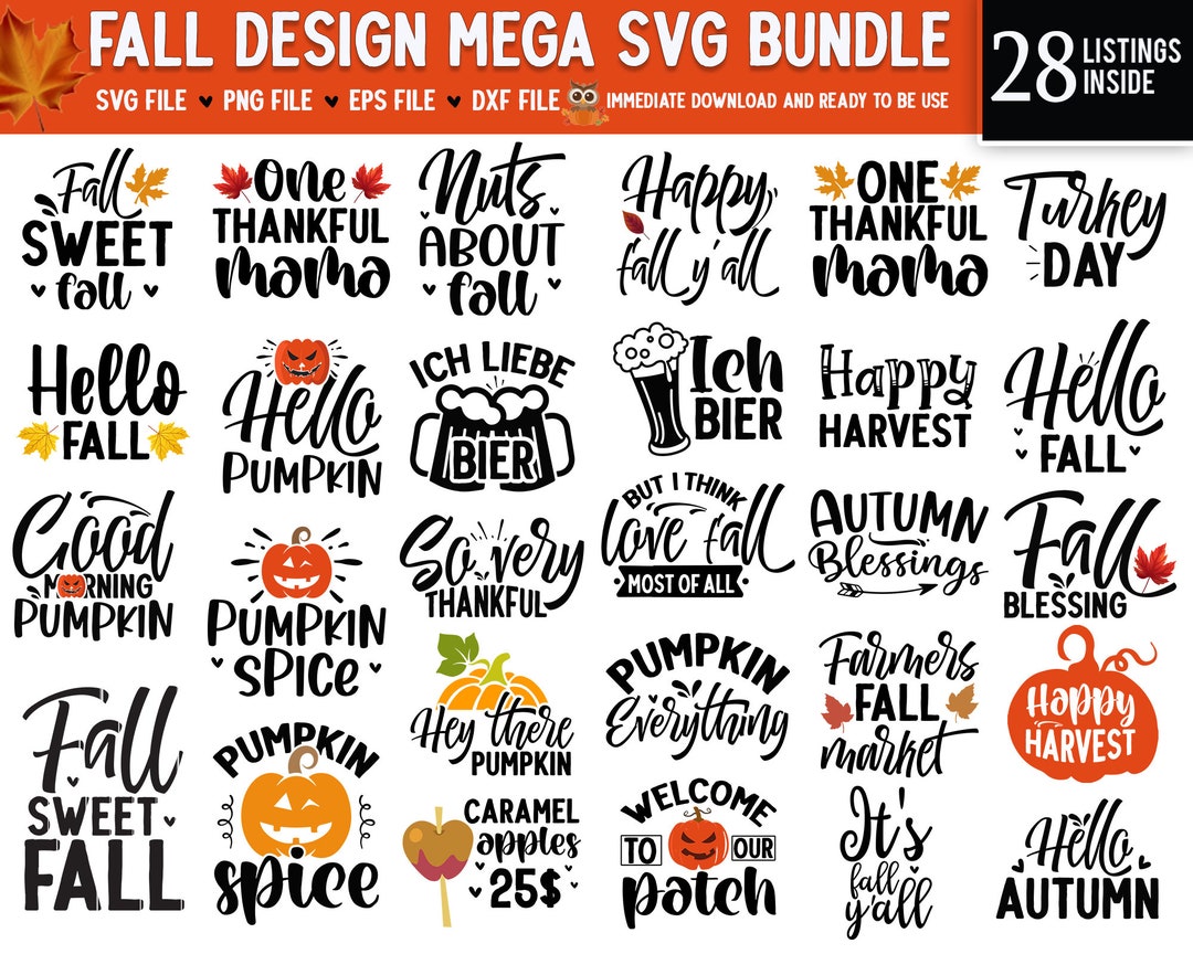 Fall Svg Bundle Fall Svg Autumn Svg Bundle Fall Shirts Svg - Etsy