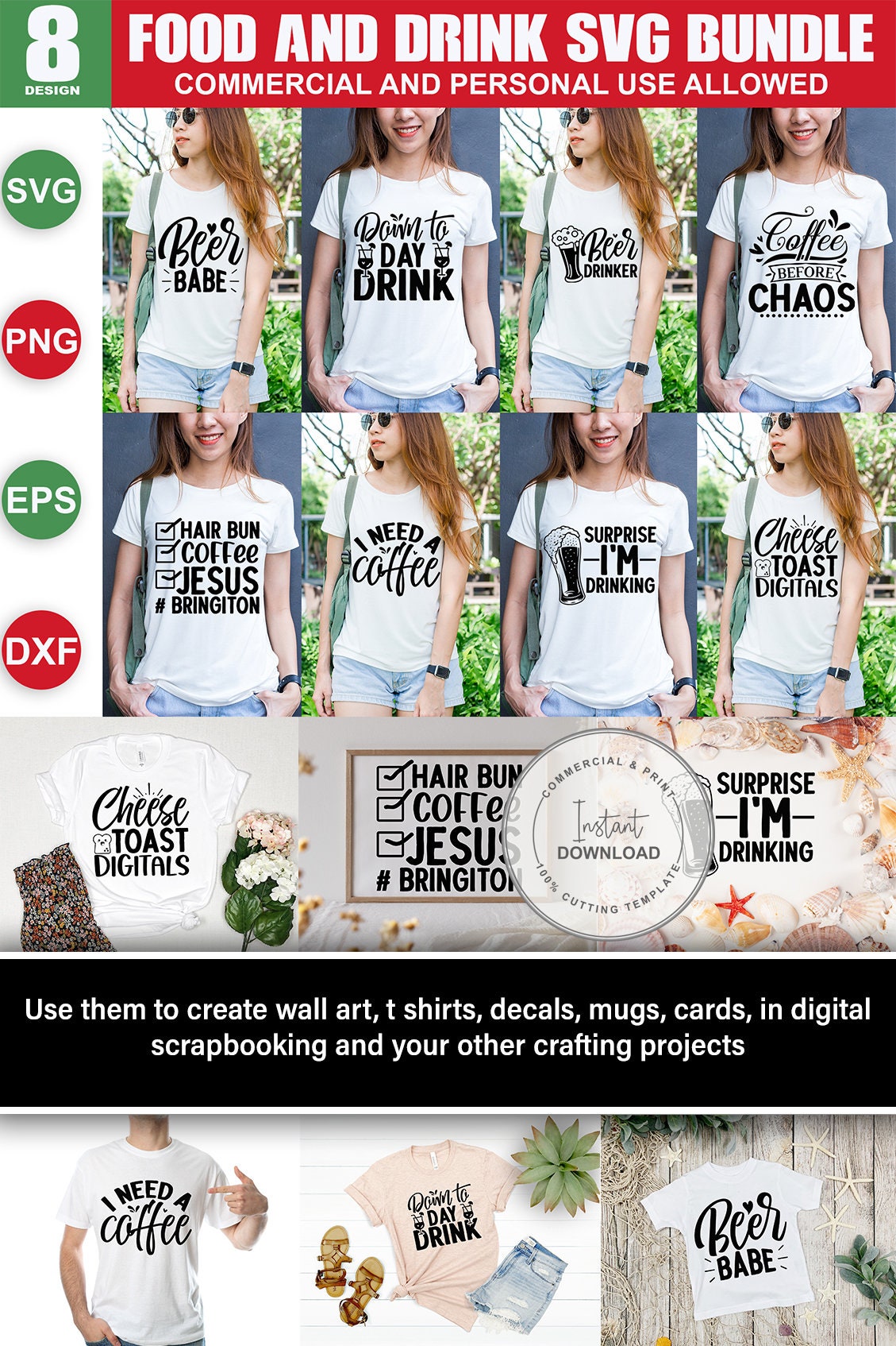Food and Drink SVG Bundle Love Food Quote Food Quotes Svg - Etsy