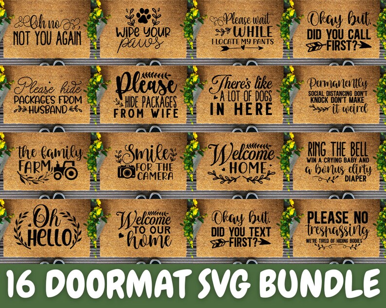 Doormat SVG Bundle Funny Doormat Svg Doormat Cut Files - Etsy