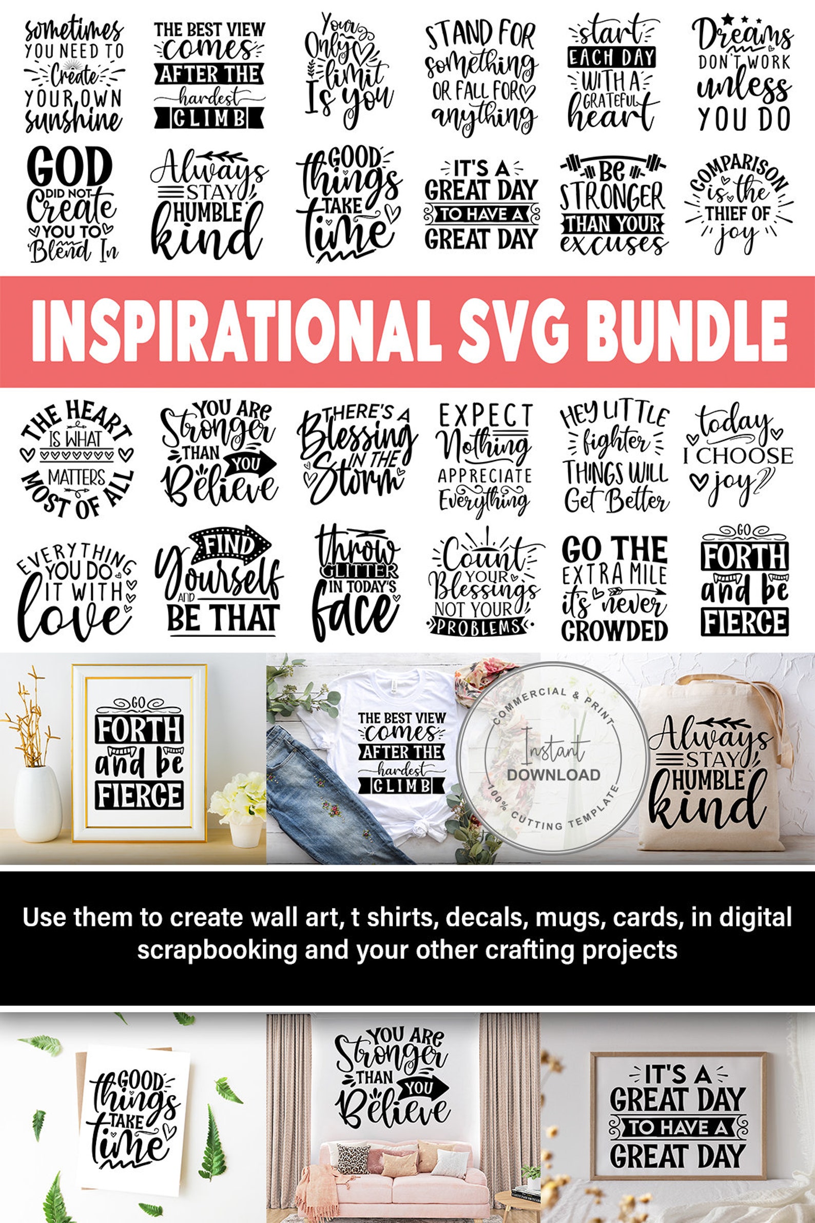 Inspirational SVG Bundle Motivational Svg Inspirational Svg - Etsy