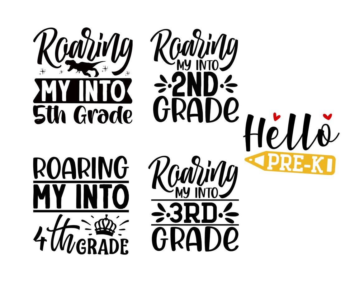 School SVG Bundle First Day of School Kindergarten Svg - Etsy