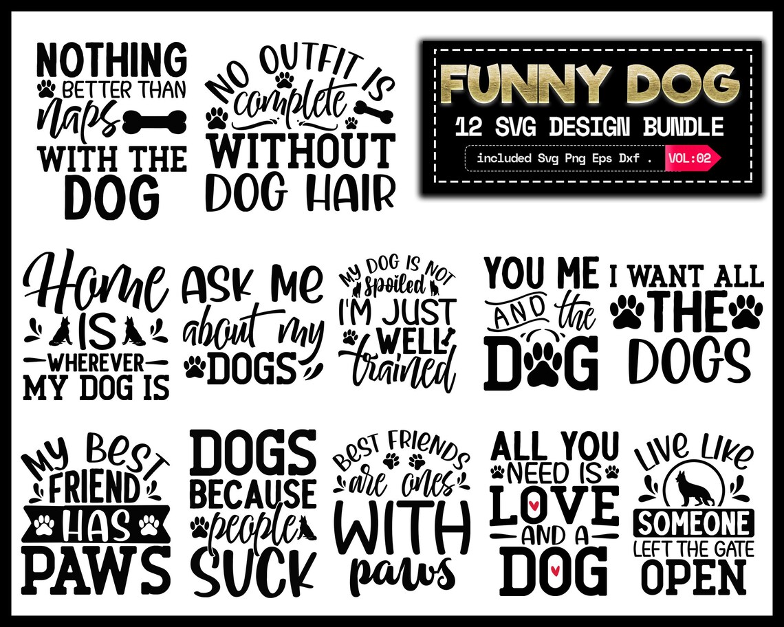 Dog SVG Bundledogs SVG Dog Bandana Designs Dog Life Svg - Etsy
