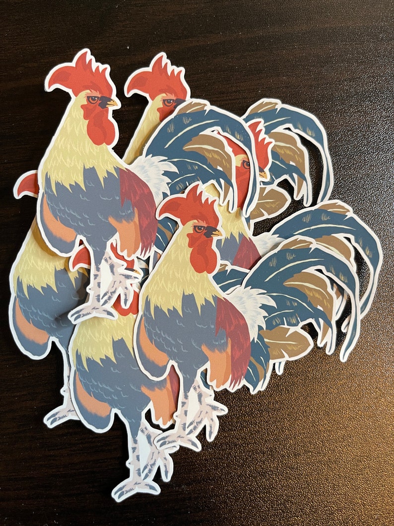Rooster Vinyl Sticker Rooster Sticker for Him Rooster for Car Rooster ...