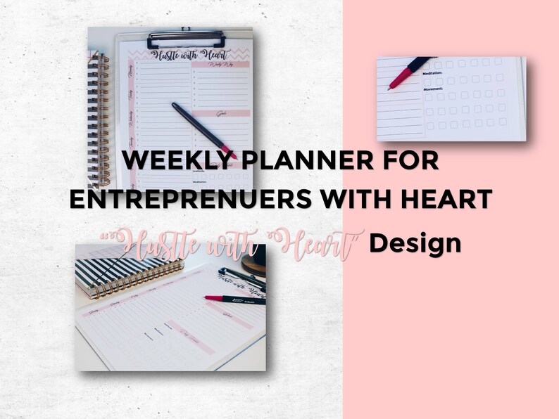 Weekly Planner Printable, Entrepreneur Weekly Planner, Printable Hustle ...