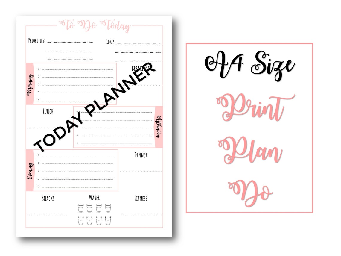 To Do Today Planner, Today Planner, to Do Printable, Entrepreneur ...