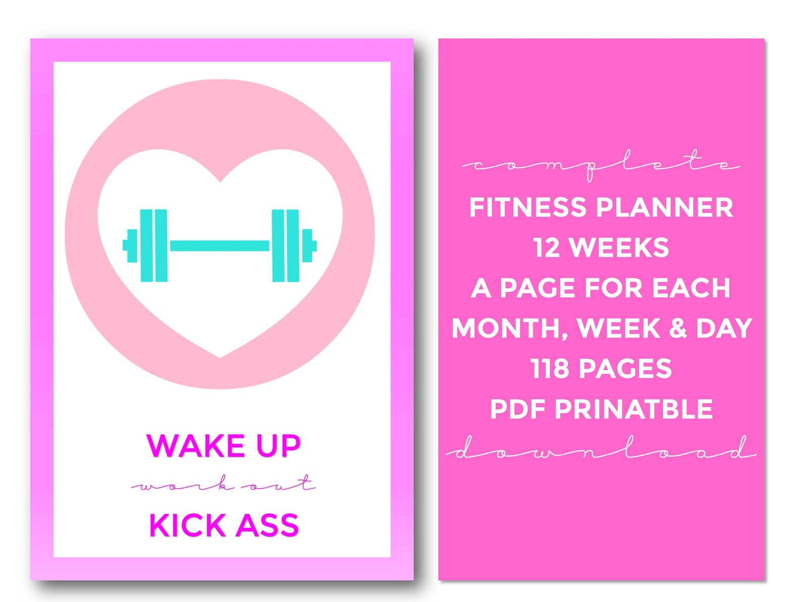 Fitness Planner, 12 Week Fitness Planner, Workout Planner, Macro ...