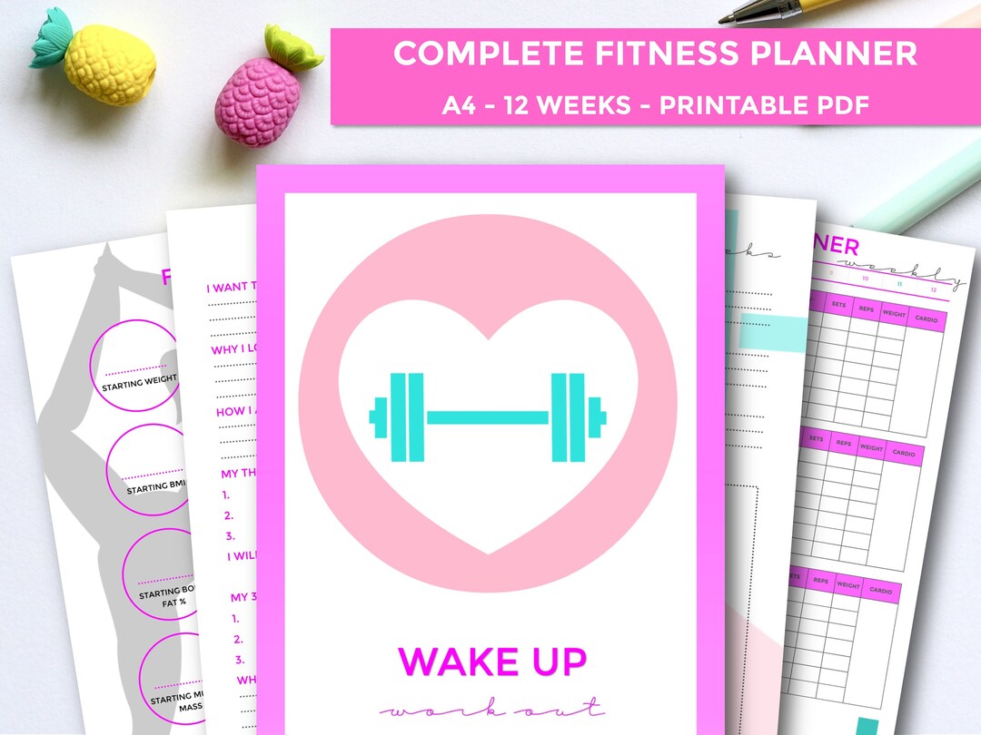Fitness Planner, 12 Week Fitness Planner, Workout Planner, Macro ...