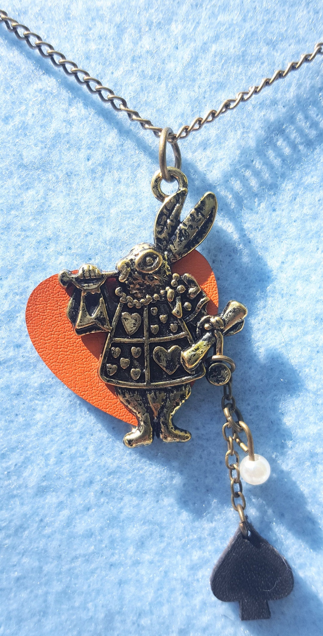 White Rabbit Pendant Alice in Wonderland Rabbit White Rabbit With ...