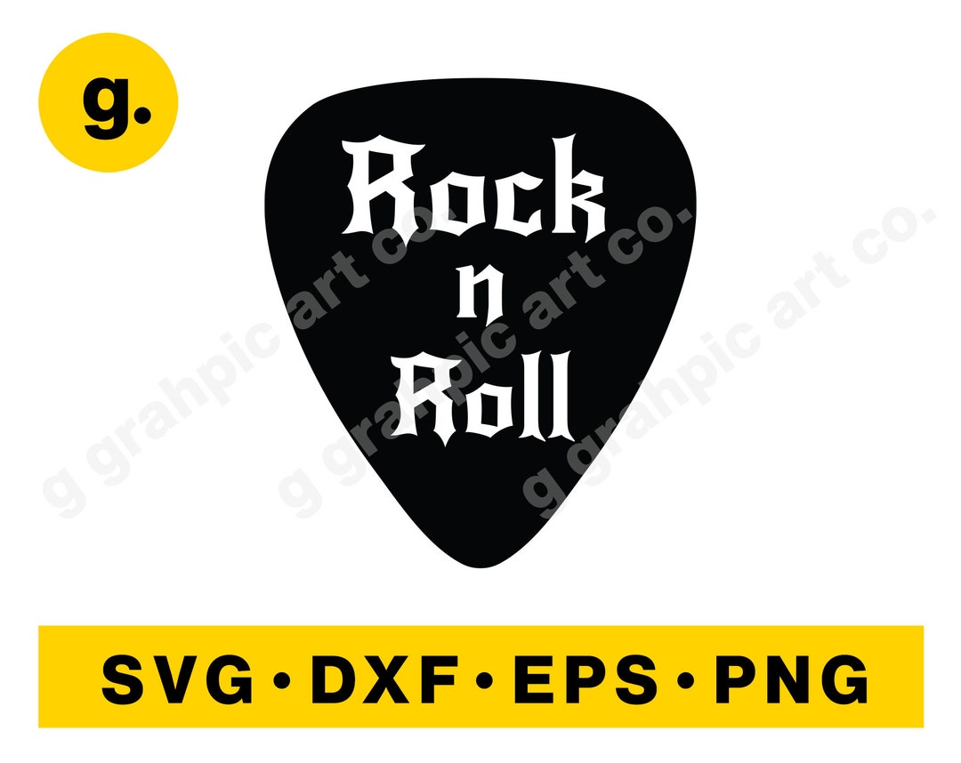 Rock N Roll Pick SVG Graphic File for Cricut, Cameo, POD, Printable ...